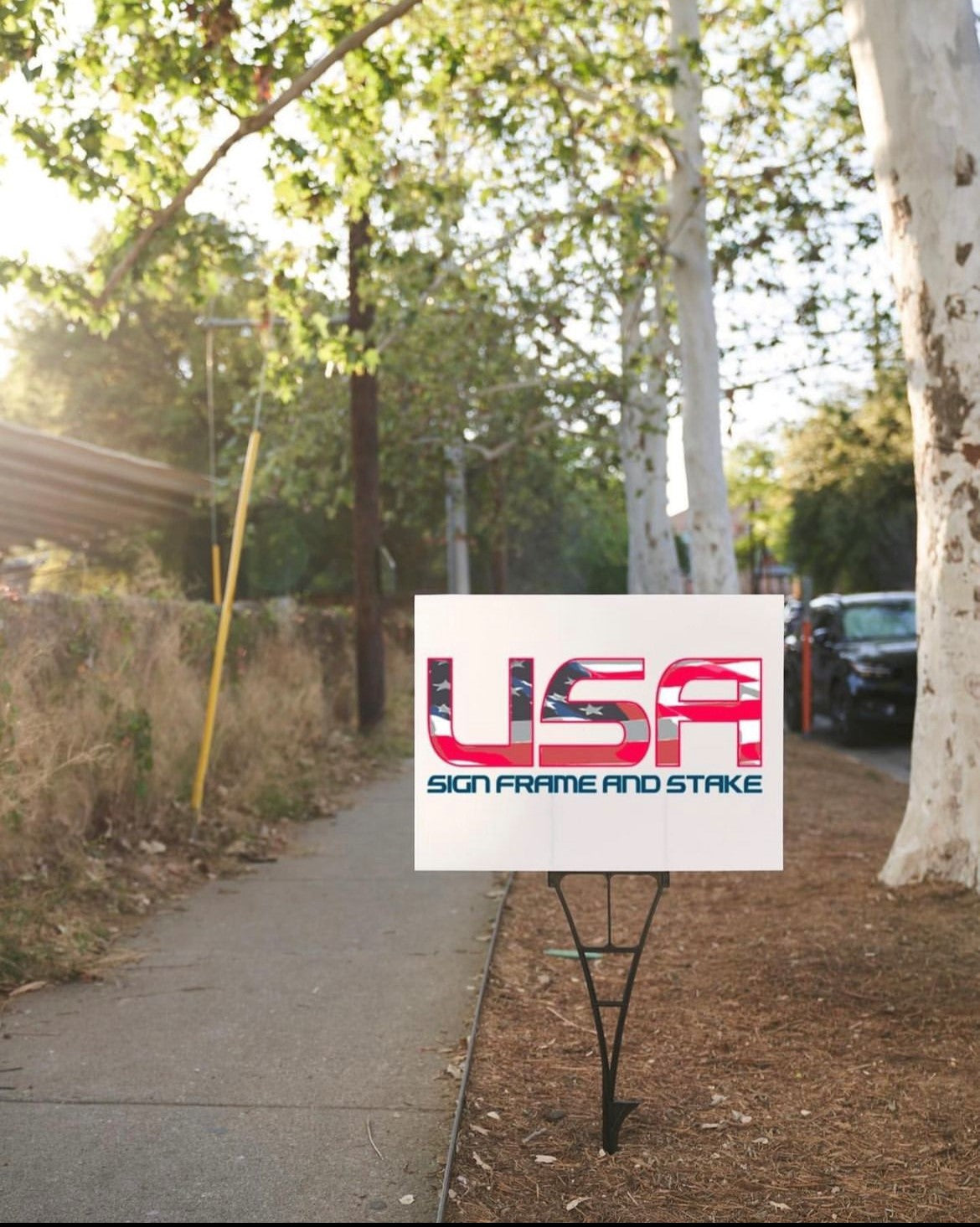 Yard Stake Sign Holders – USA Sign Frame and Stake